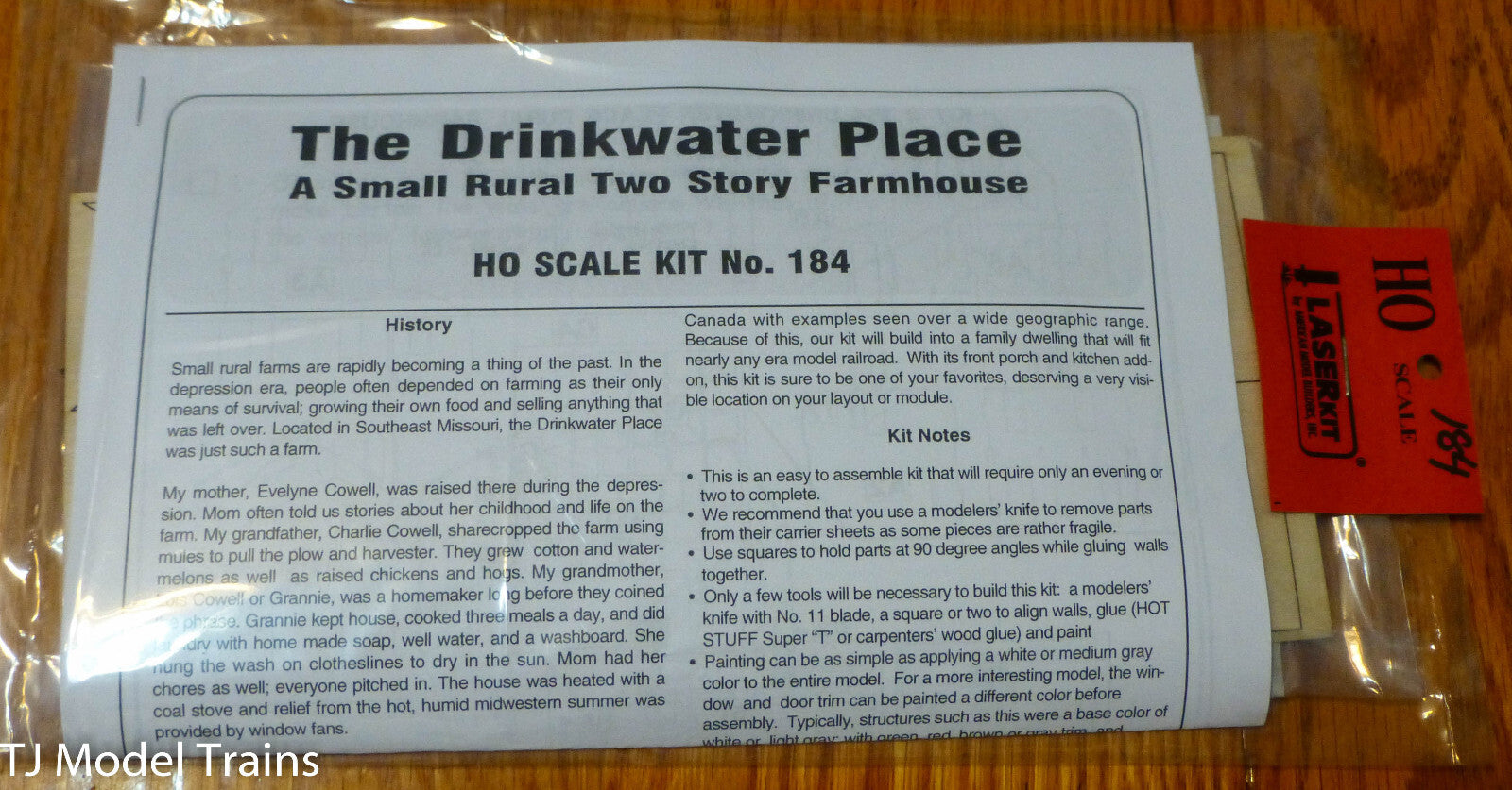 American Model Builders, Inc HO #184 The Drinkwater Place (Laser Cut K – TJ Model Trains & Things