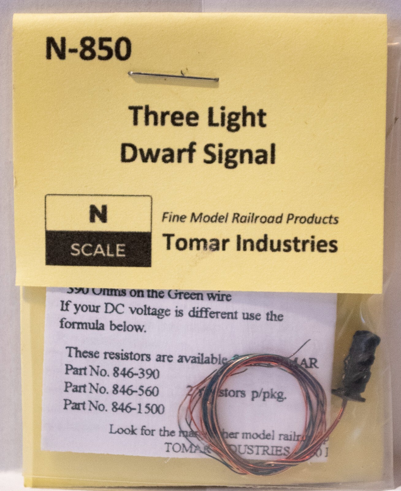 Tomar Industries #N-850 3 Lt Dwarf Signal g/y/r – TJ Model Trains & Things
