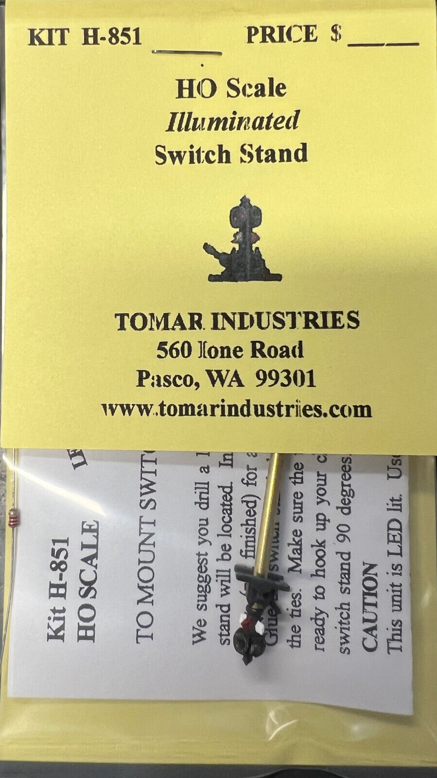 Tomar #H-851 Illuminated Switch Stand – TJ Model Trains & Things