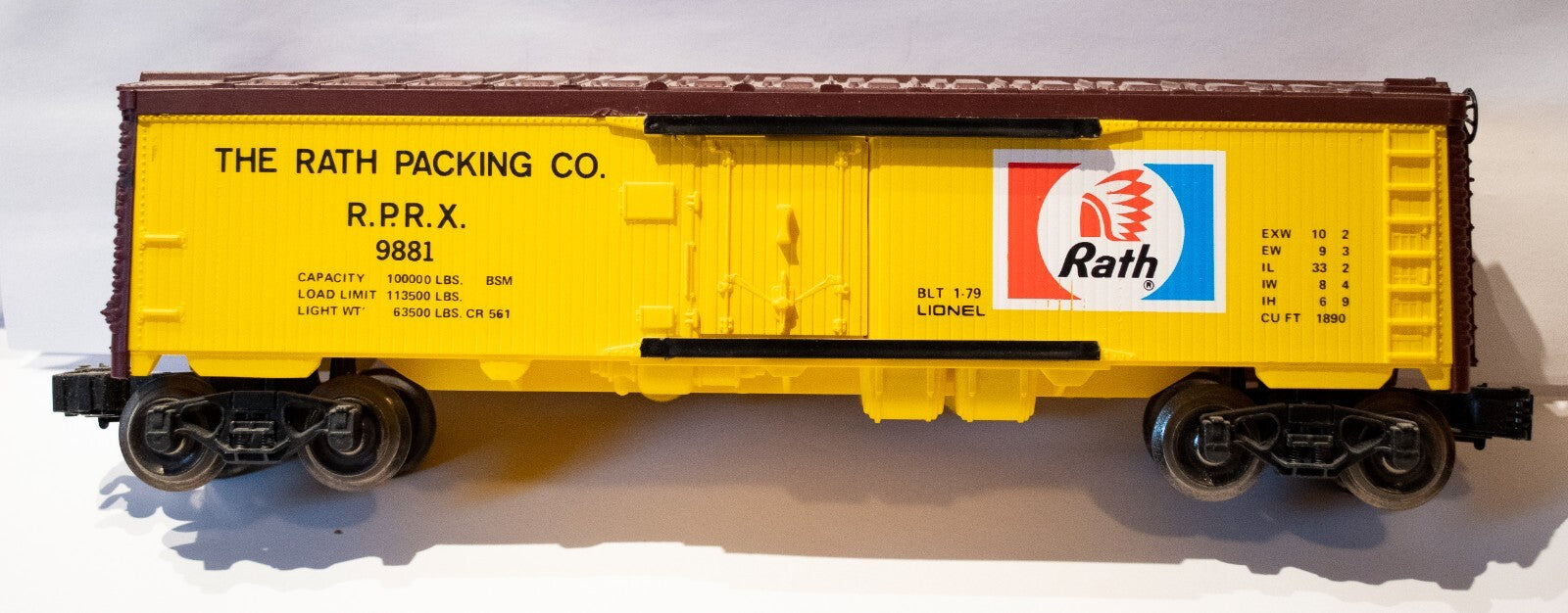 Lionel O Scale (Used) #9881 Rath Packing Refrigerator Car (Limited Edi ...