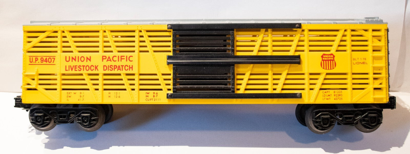 Lionel O Scale (Used) #6-9407 UNION PACIFIC STOCK CAR IN BOX – TJ Model ...