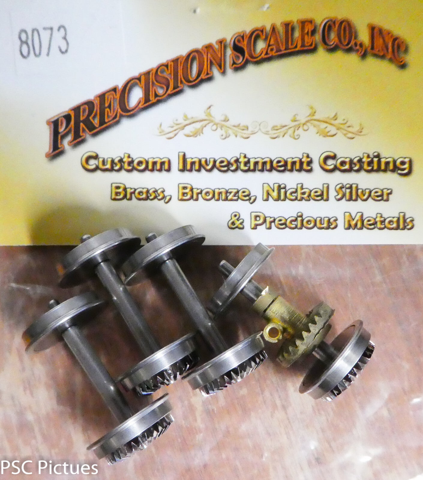 Precision Scale On3 #8073 Driver Sets, 26" Wheels, Machined (One w/Gea ...