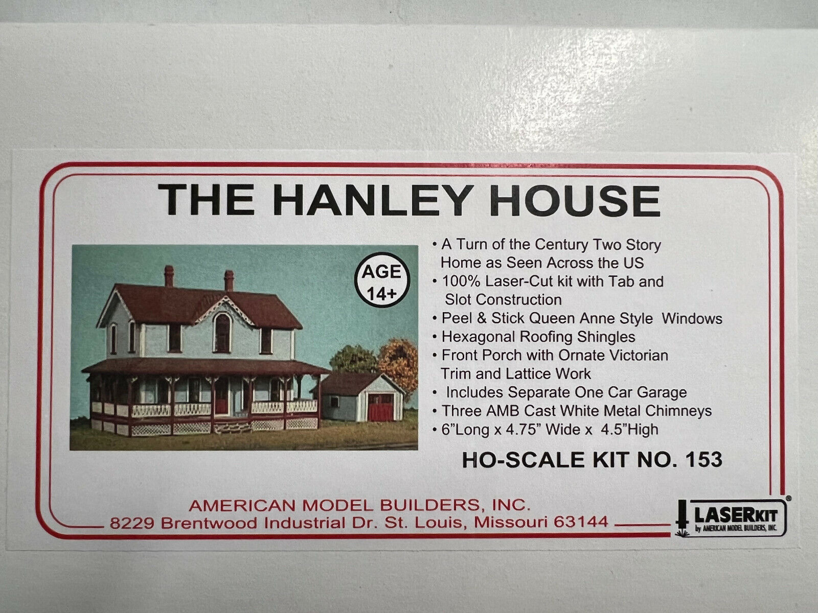 American Model Builders HO #153 The Hanley House – TJ Model Trains & Things