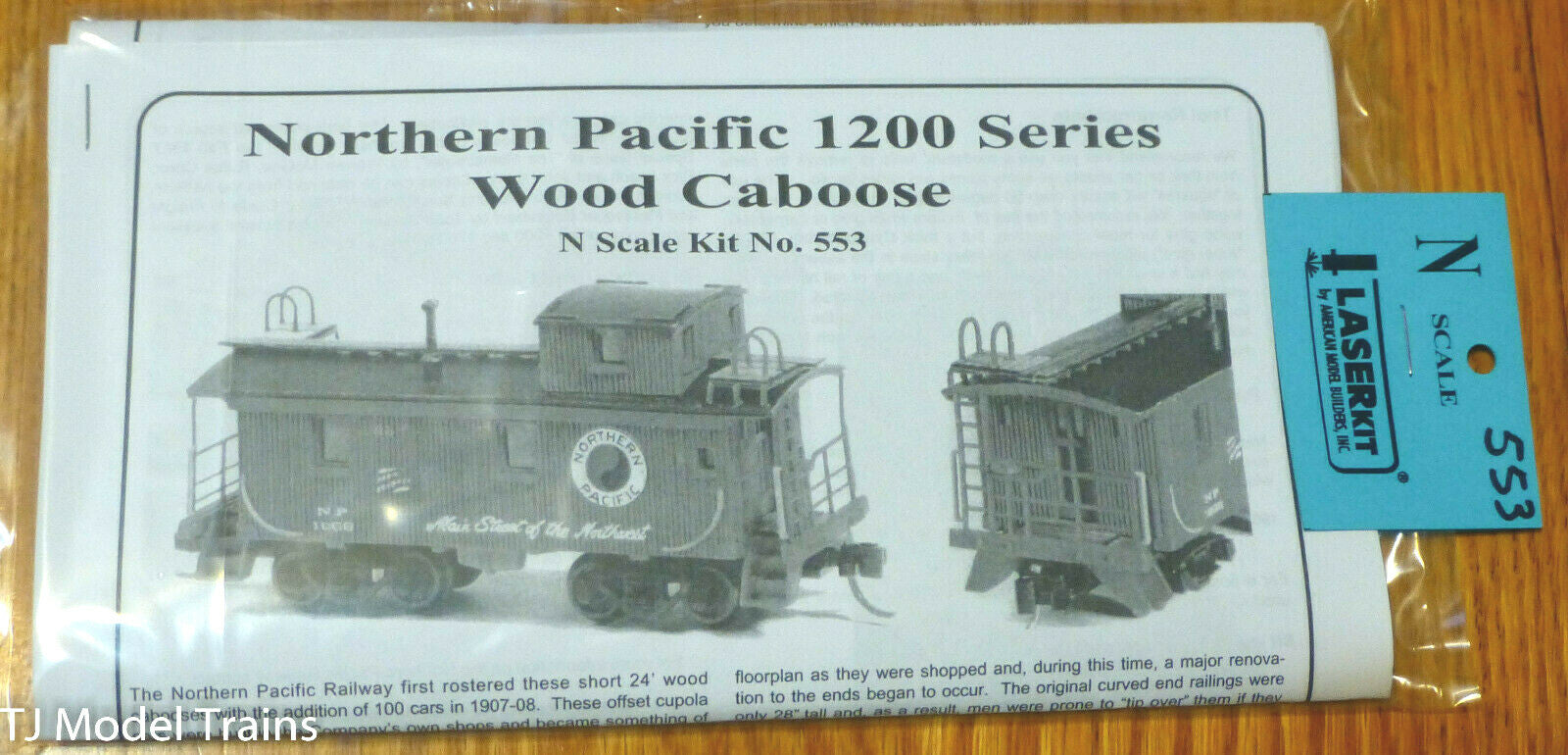 American Model Builders N #553 Northern Pacific 1200 Series Wood Caboo ...