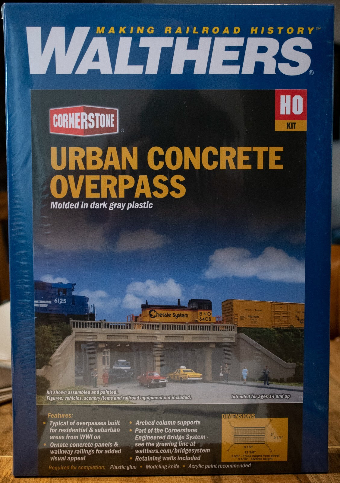 Walthers N #933-4560 Urban Concrete Overpass -- Kit – TJ Model Trains ...